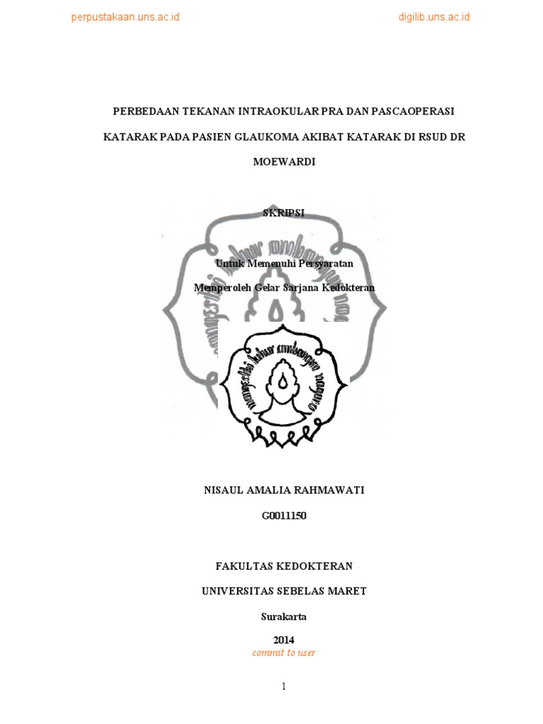 Perbedaan Tekanan Intraokular Pra Dan Pascaoperasi Katarak Pada Pasien ...