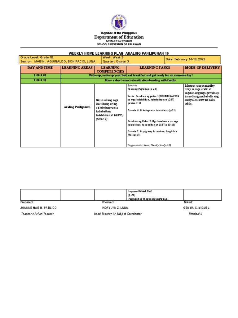 WHLP - Apn10-Week 2-Module 2-2NDQ | PDF