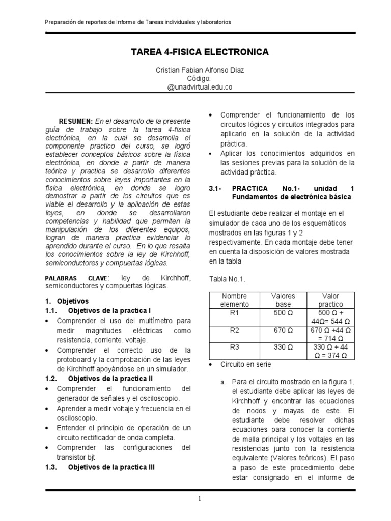 Anexo 2 Formato IEEE | PDF | Resistencia Eléctrica y Conductancia | Rectificador