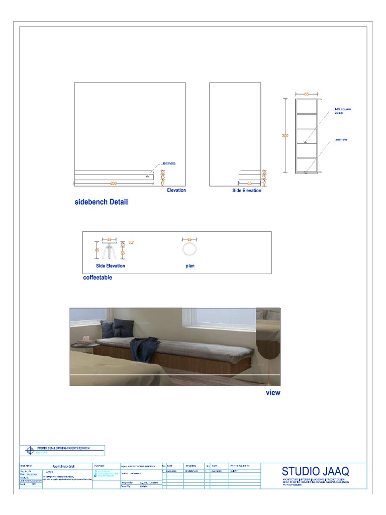 Studio Jaaq: Sidebench Detail | PDF | Design | Economic Sectors
