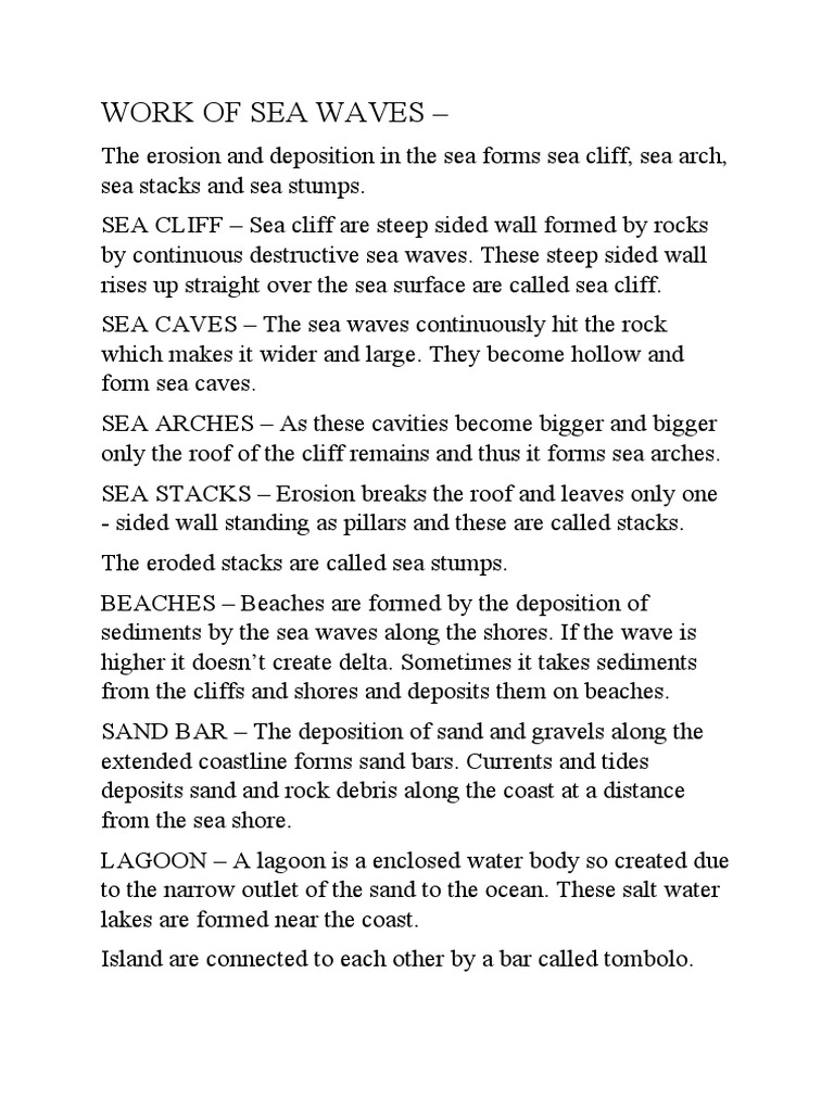 Work of Sea Waves | PDF | Shoal | Sea