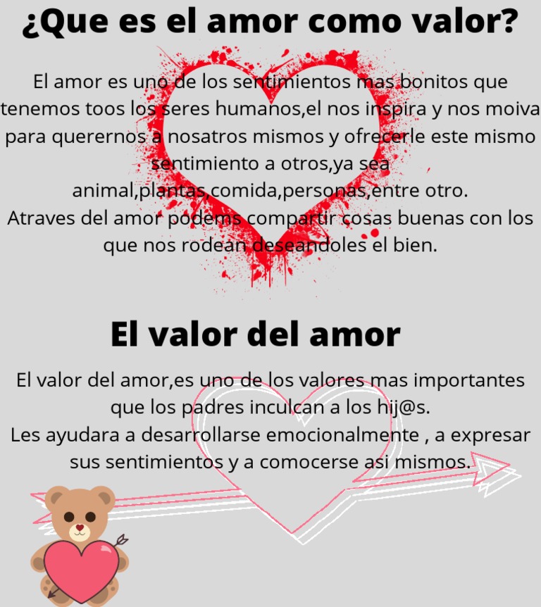 El Amor Como Un Valor | PDF | Relaciones personales, crianza y ...