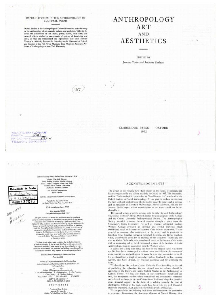 FIRTH, Raymond - Art and Anthropology | PDF