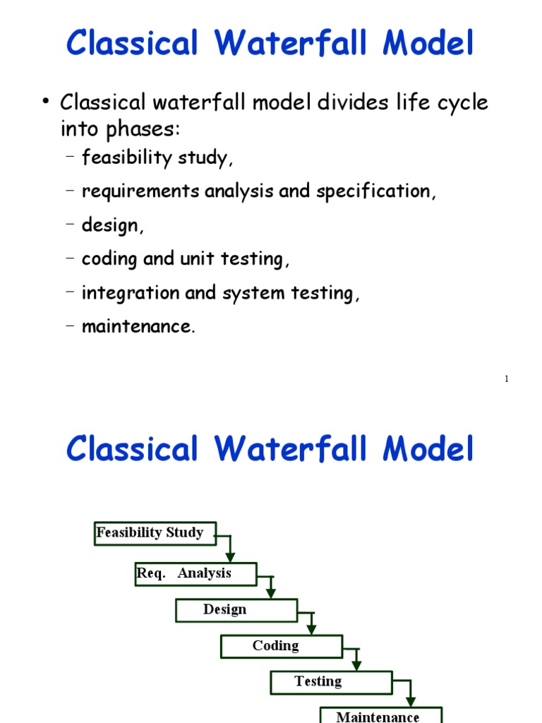 Classical Waterfall Model Divides Life Cycle Into Phases | PDF ...