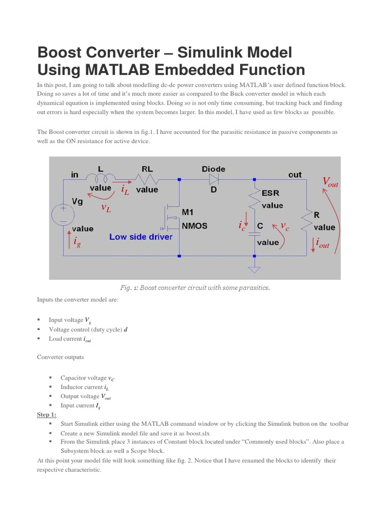Boost Converter Simulink Model Guide | PDF | Parameter (Computer ...