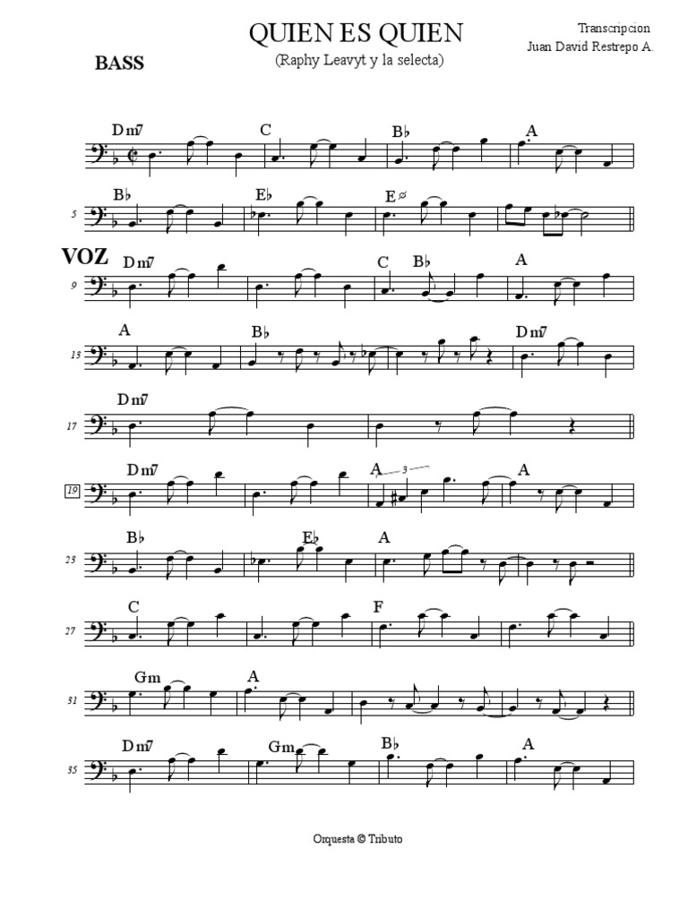 Quien Es Quien - Bass | PDF
