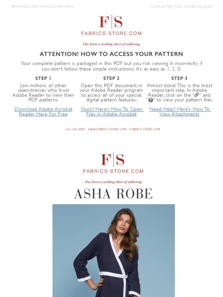 Attention! How To Access Your Pattern | PDF | Seam (Sewing) | Sewing