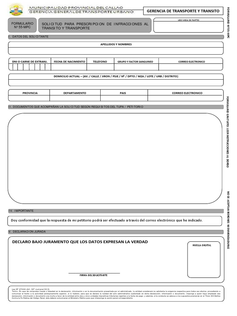 Formulario 55 | PDF | Gobierno | Justicia