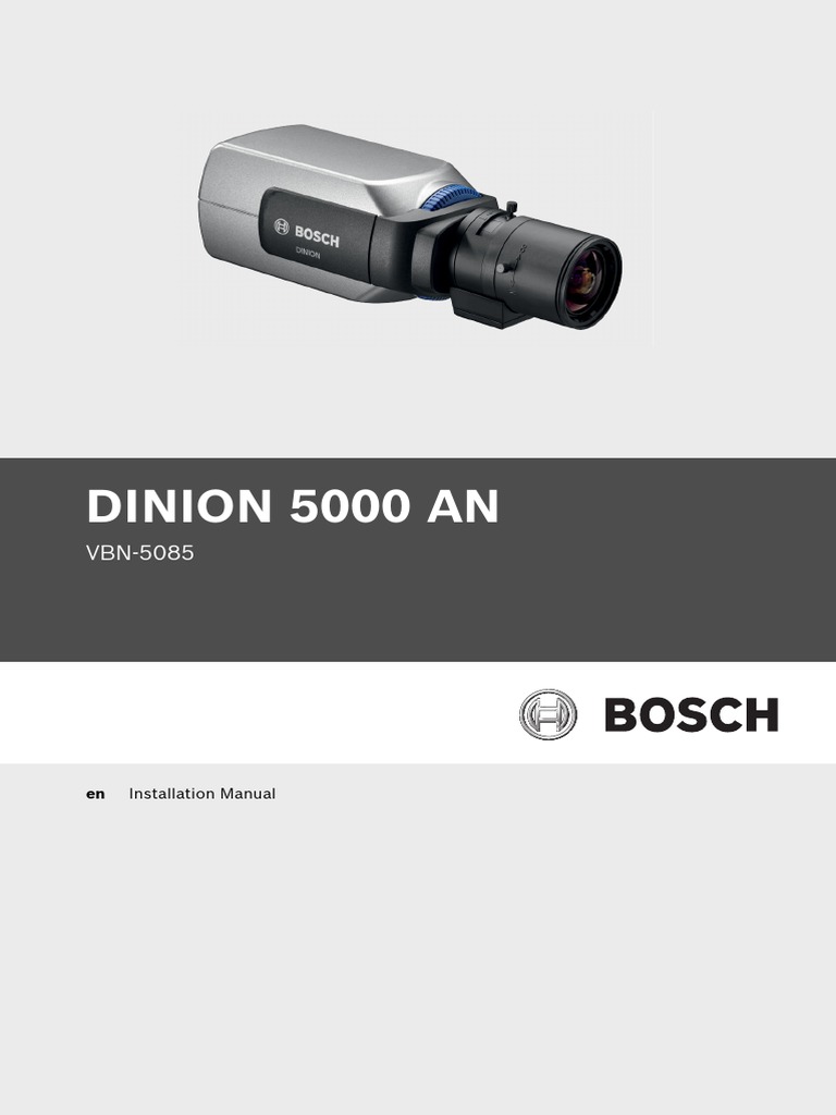 Dinion 5000 An: Installation Manual | PDF | Electrical Connector | Menu ...