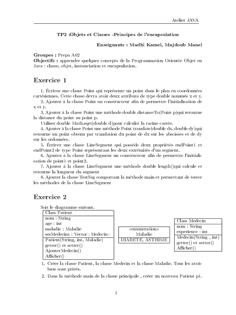 TP 2 | PDF | Constructeur (programmation) | Programmation