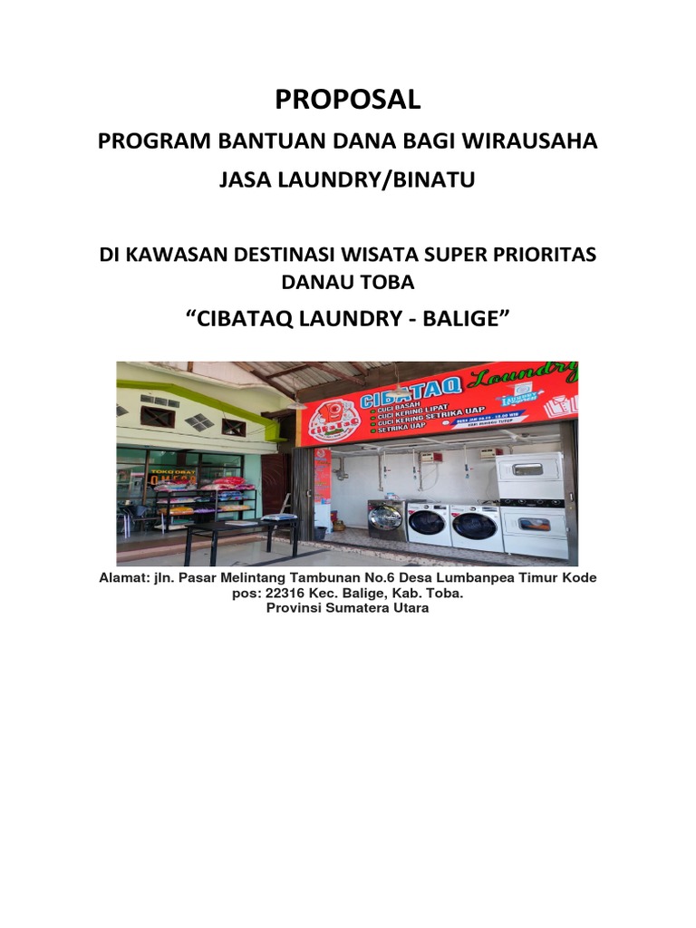 Proposal Laundry | PDF | Bisnis | Griya & Taman