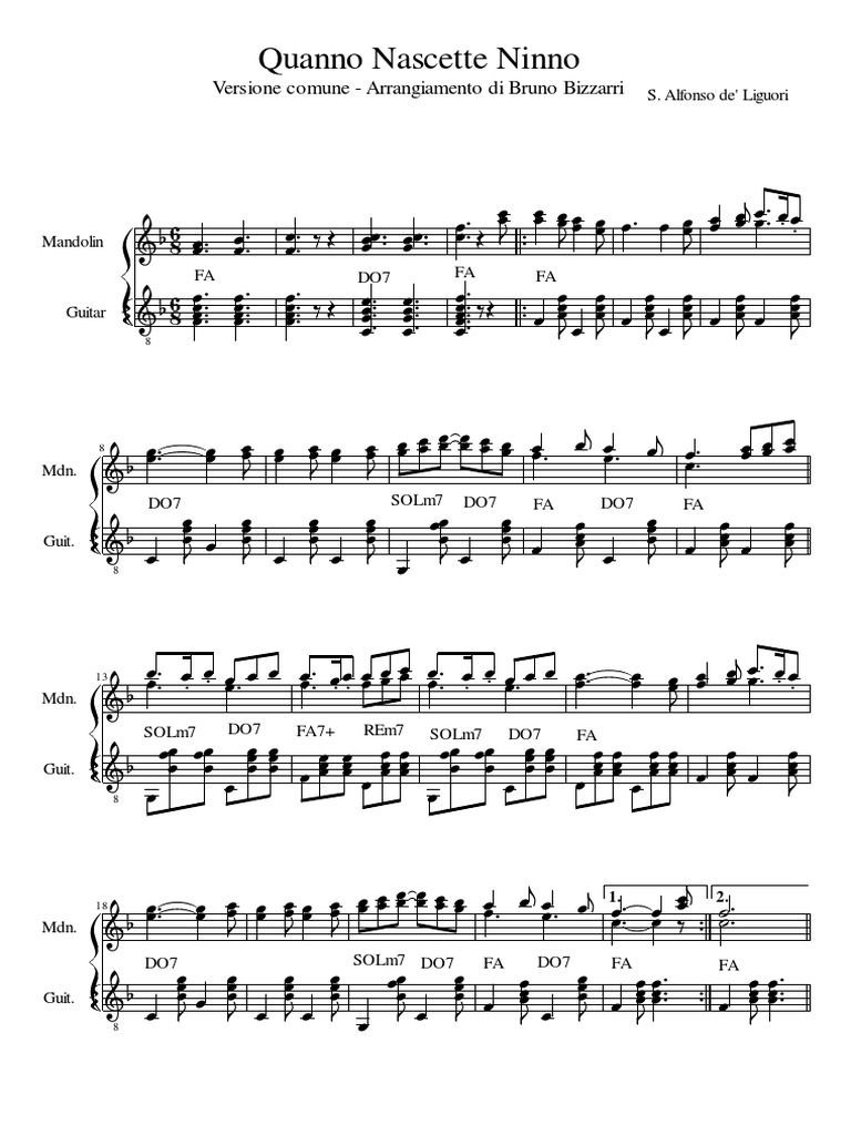 Quanno Nascette Ninno 1 | PDF