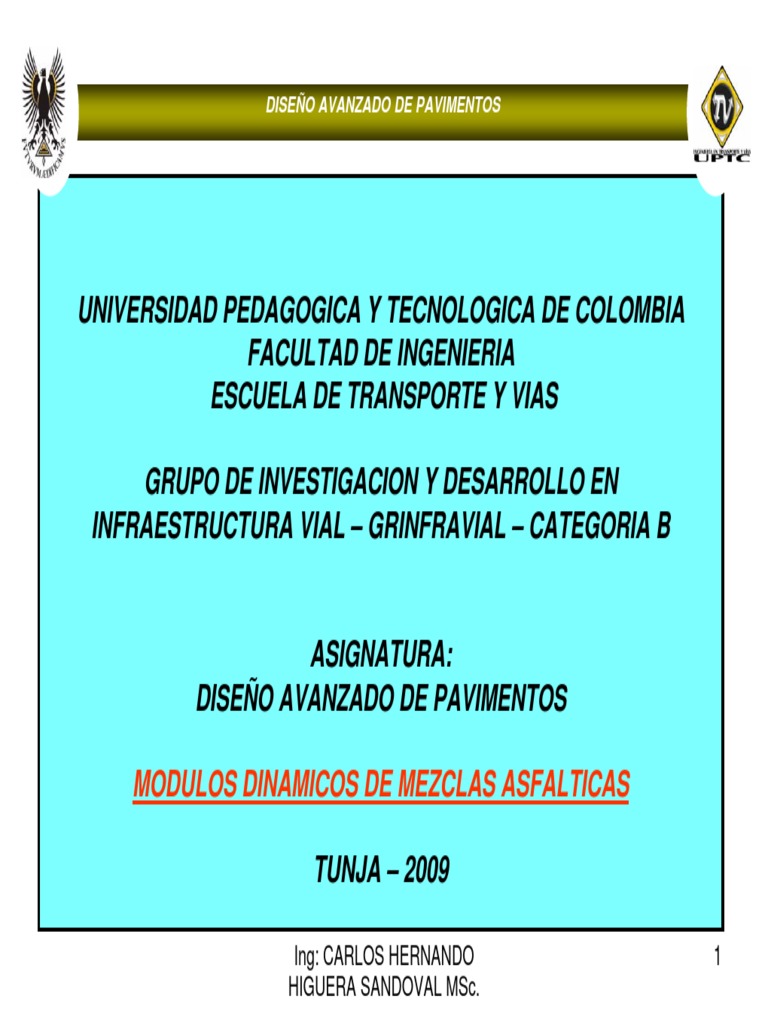 Módulos Dinámicos en Pavimentos 2009 | PDF | Física Aplicada e ...