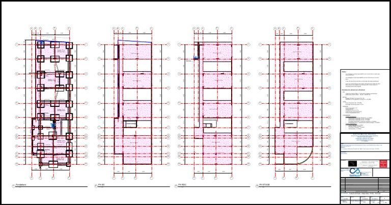 Ecole - Post Tension - Feuille - P01 - PLAN de COFFRAGE | PDF