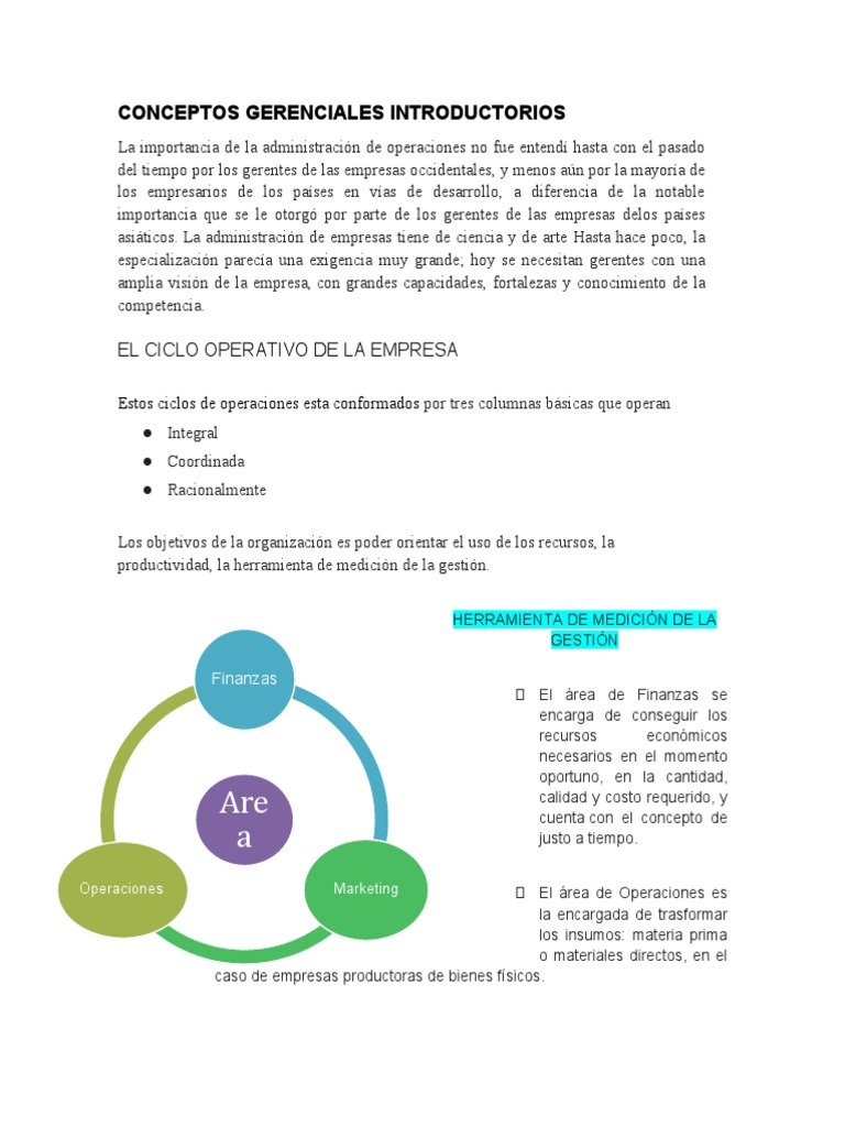 Conceptos Gerenciales Introductorios | PDF | Planificación | Business