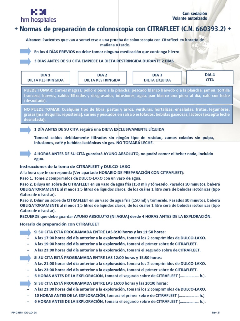 10 PP-GHM-DG-10-24 Preparación de Colonoscopia Con Citrafleet (Mañana ...