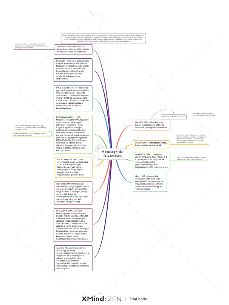 Metakognitív Folyamatok Brain Map | PDF