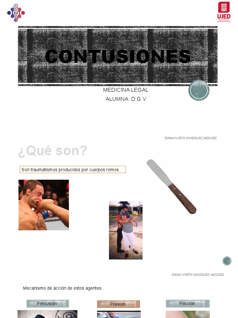 Tipos y Características de Contusiones | PDF | Piel | Fricción