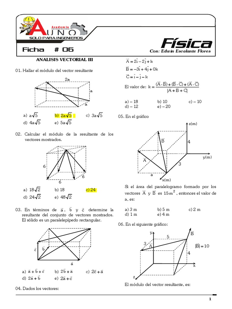 Analisis Vectorial III (A1) | PDF | Vector Euclidiano | Cálculo vectorial