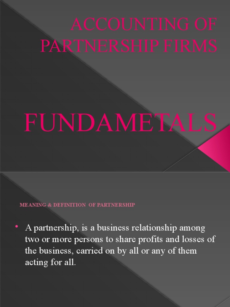 Partnership Fundamentals | PDF | Partnership | Interest