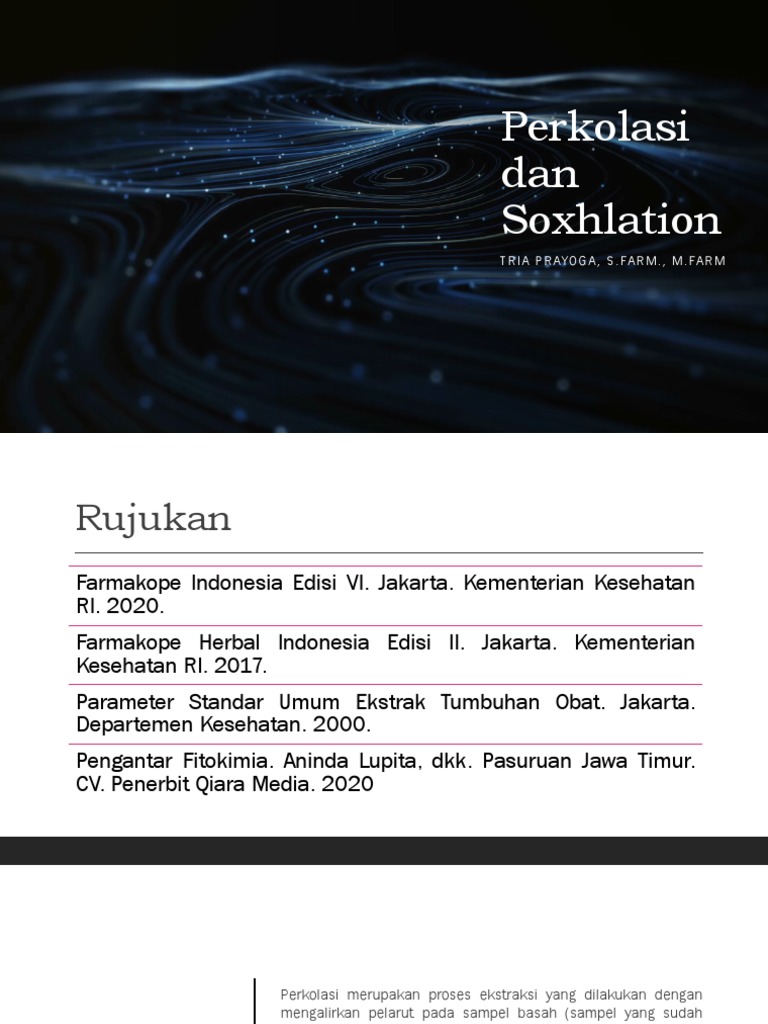 7 Perkolasi Dan Soxhletasi | PDF