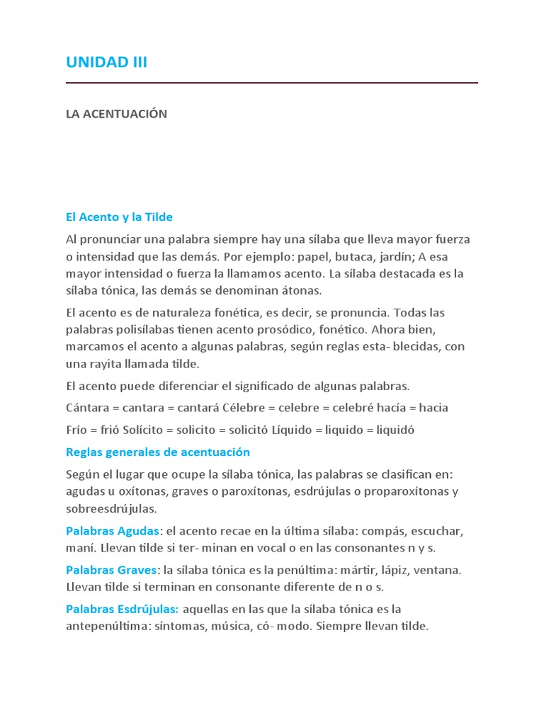 Acentuación | PDF | Idiomas | Estudios de idiomas extranjeros