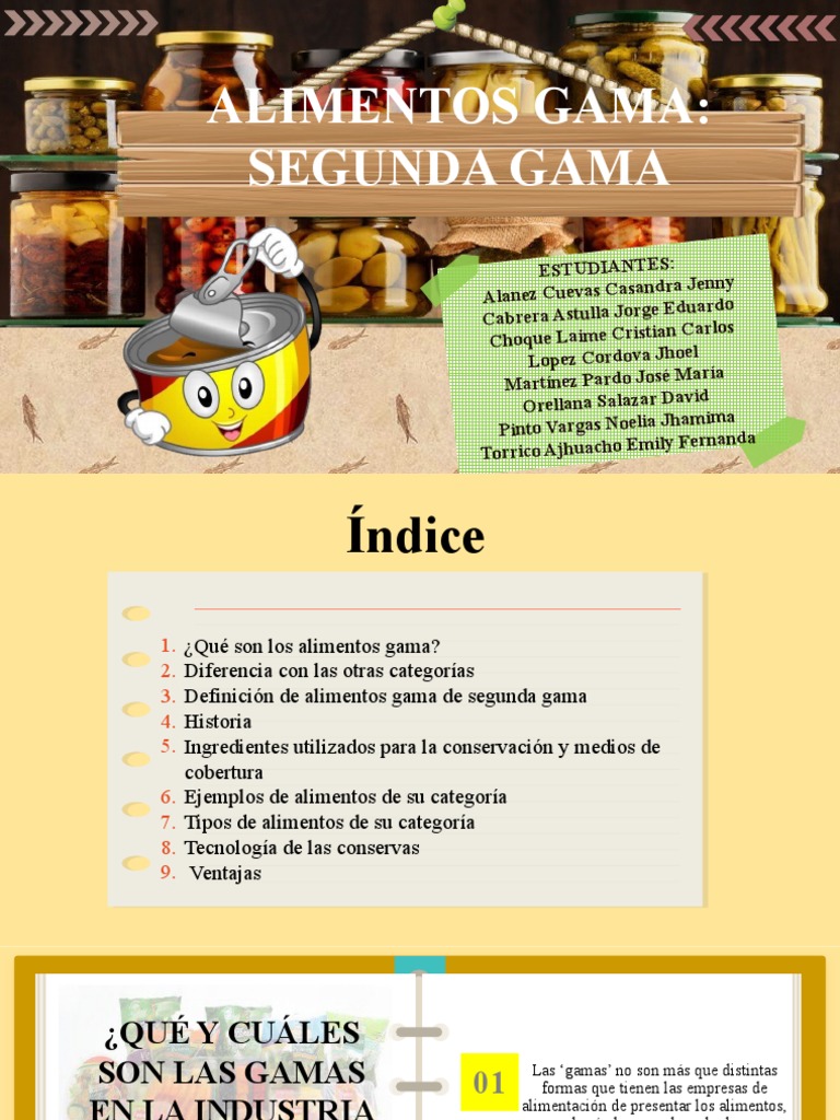 Alimentos de Segunda Gama: Definición y Ejemplos | PDF | Esterilización ...
