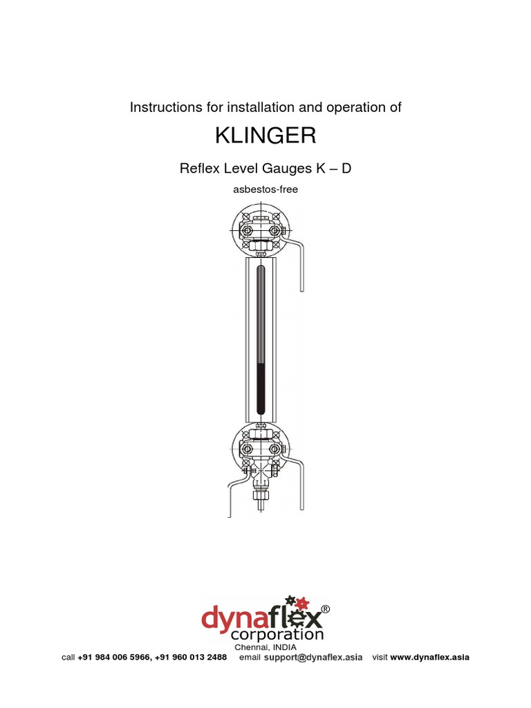 Klinger: Instructions For Installation and Operation of | PDF | Nut ...