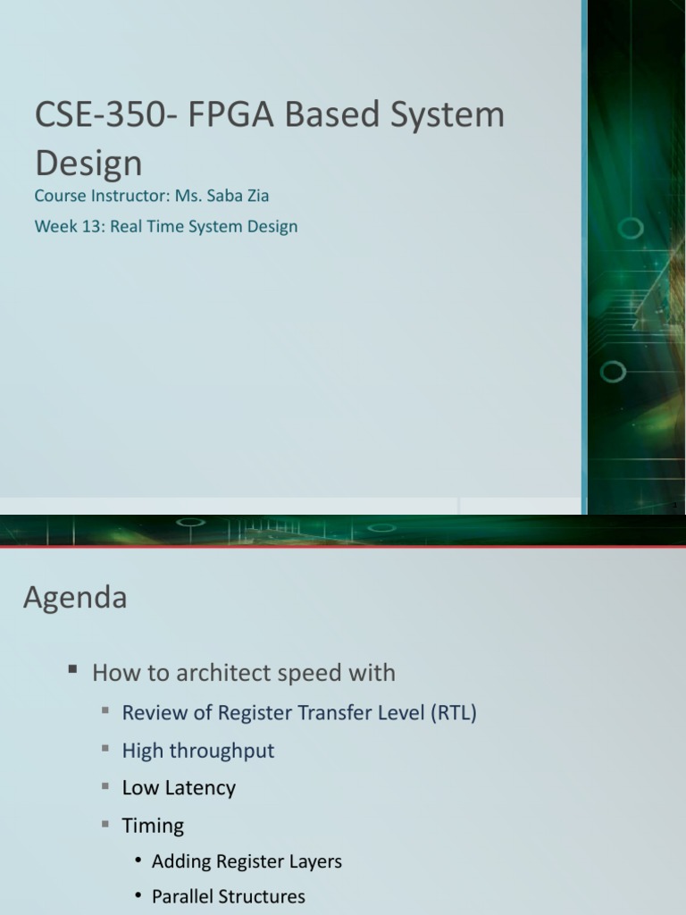 W13L18 - Real Time System Design - 1 | PDF | Latency (Engineering) | Computer Architecture