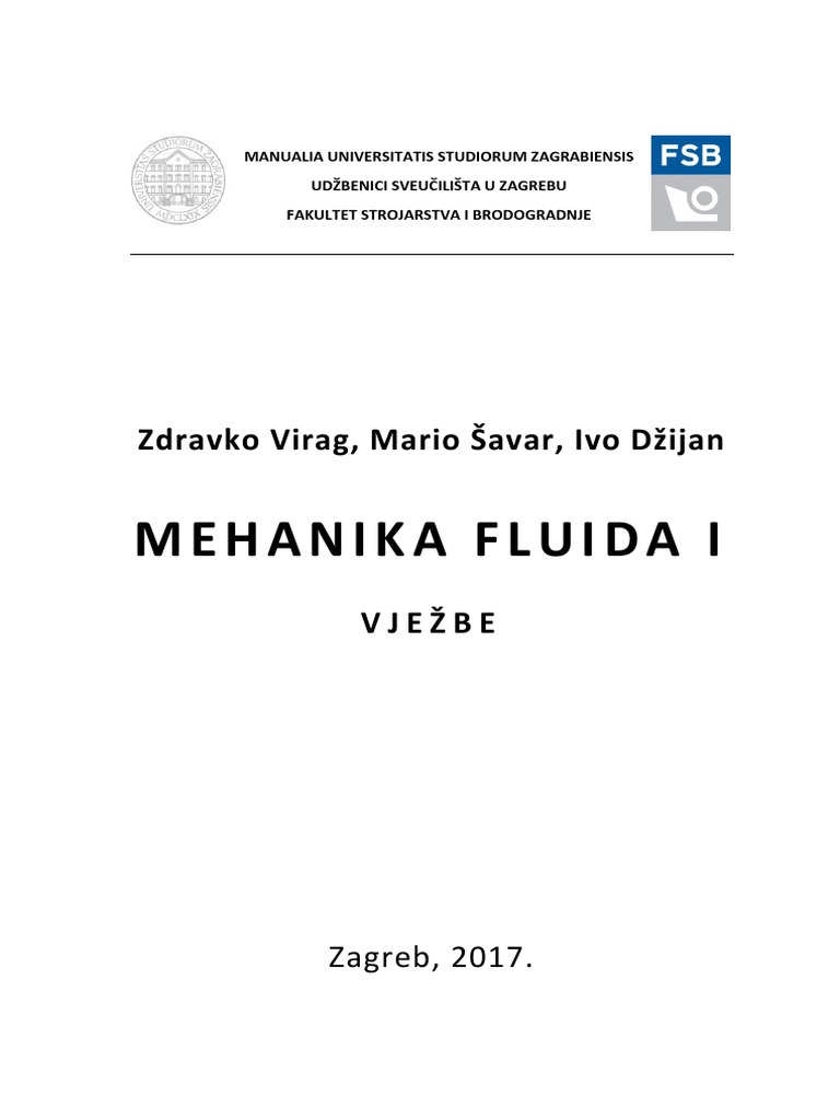 07 03 2017 26674 Mehanika Fluida I-Vjezbe 0-4 | PDF