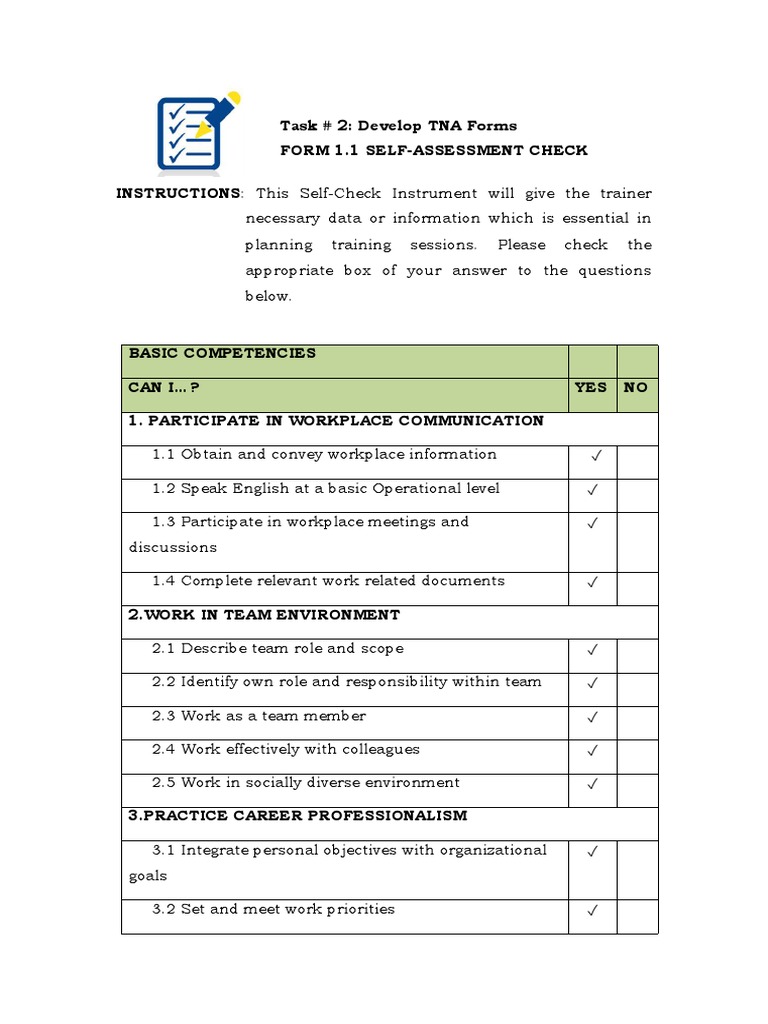 Task Sheet 1.2 TNA Forms-Tempale (Job Sheet 1.1-2 FINAL1 | PDF ...