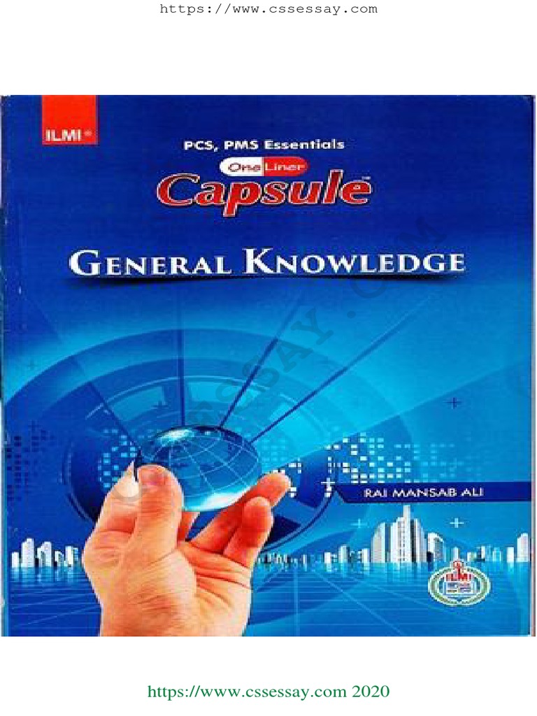 ILMI One Liner Capsule General Knowledge PCSPMS by Rai Mansab Ali | PDF