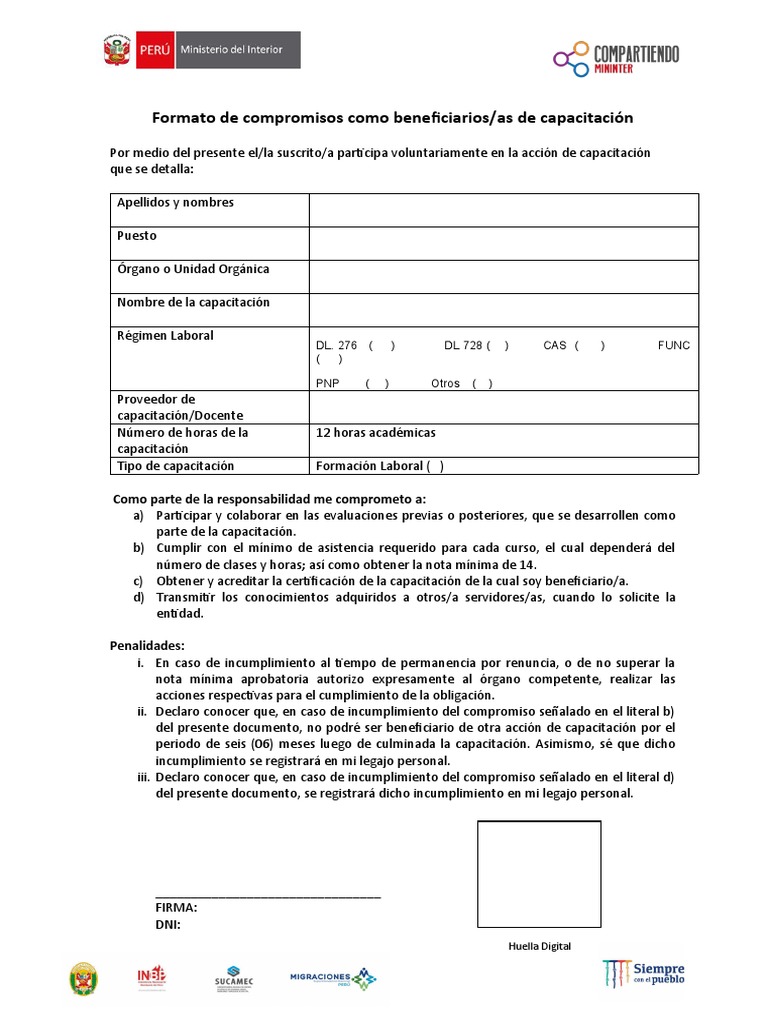 Formato de Carta de Compromiso Laboral | PDF