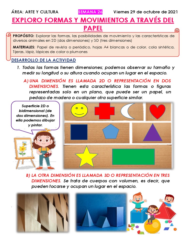 Ficha Arte y Cultura 29 de Oct | PDF | Dimensión