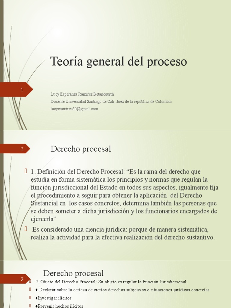 Teoría General Del Proceso | PDF | Ley procesal | Jurisdicción