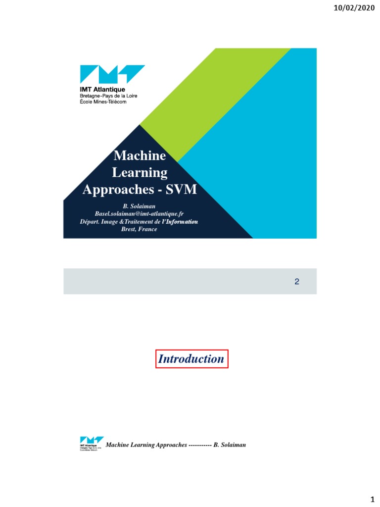Machine Learning Approaches - SVM | PDF | Cognition | Applied Mathematics