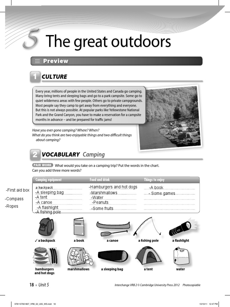 The Great Outdoors: Preview | PDF | Camping | Campsite