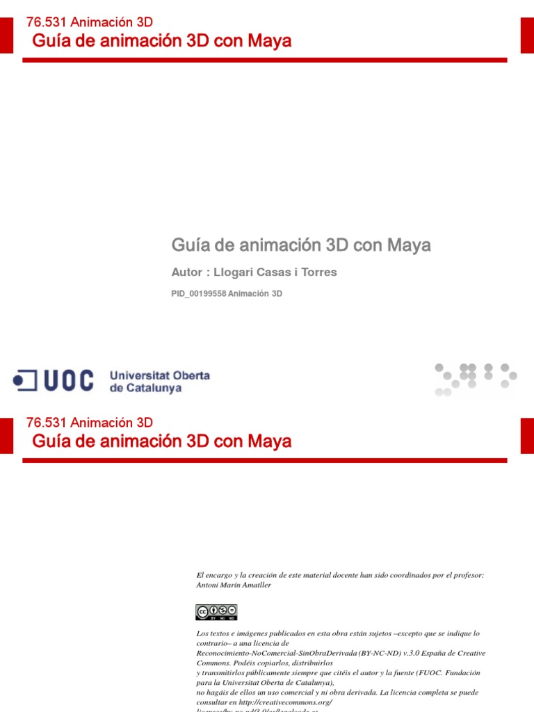 Guía Completa de Maya para Animación 3D | PDF | Autodesk Maya | Animación