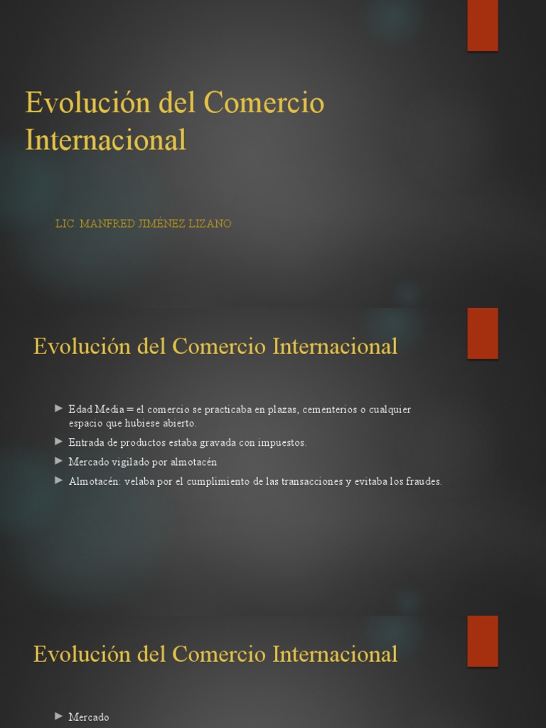 Evolución Del Comercio Internacional | PDF | Comercio | El comercio internacional