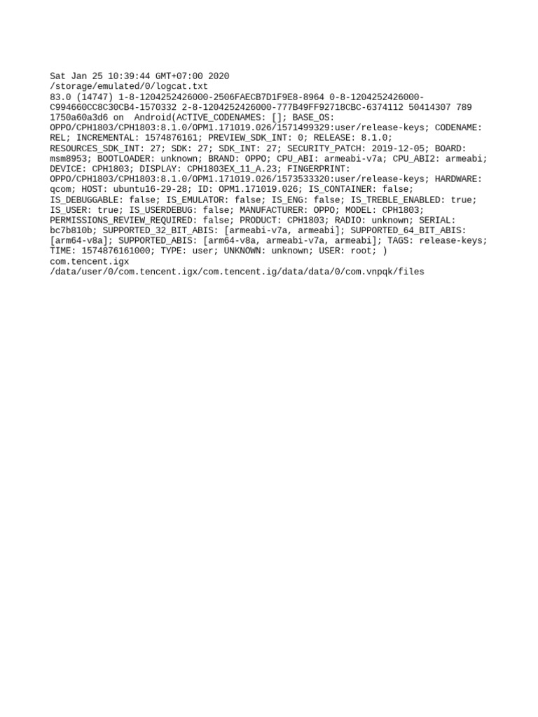 Logcat | PDF | Computers | Technology & Engineering