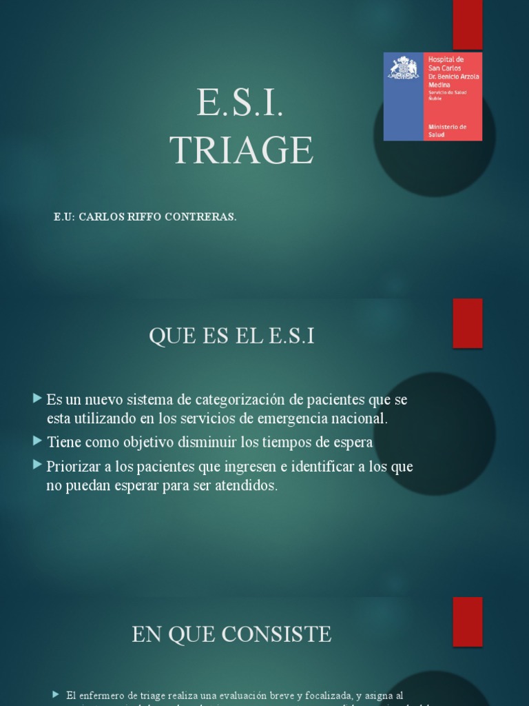 Esi Triage HSC | PDF | Reanimación cardiopulmonar | Hospital