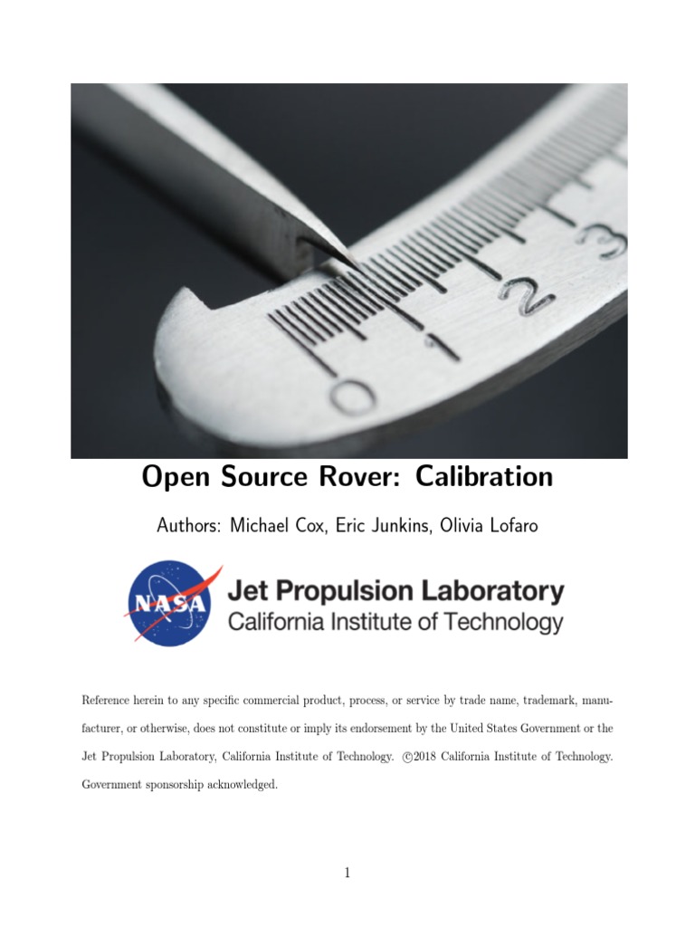 Open Source Rover: Calibration: Authors: Michael Cox, Eric Junkins ...