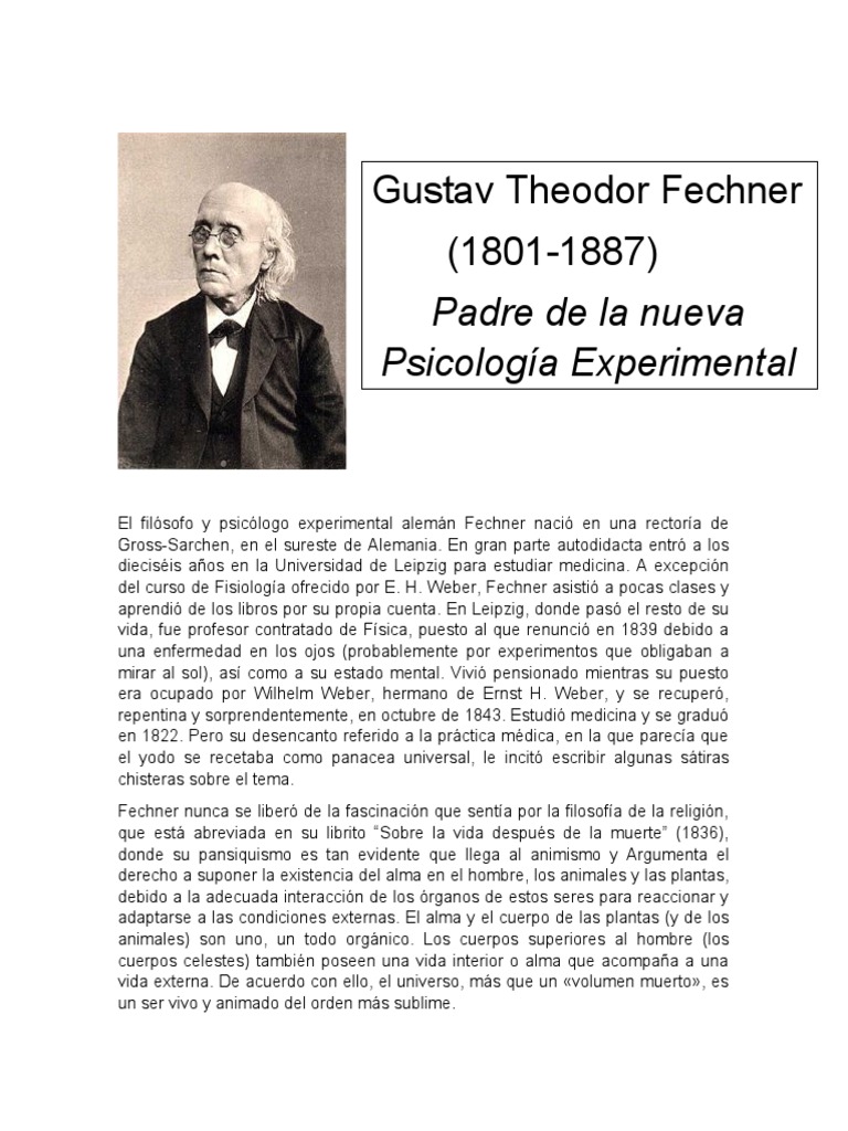 Gustav Theodor Fechner | PDF