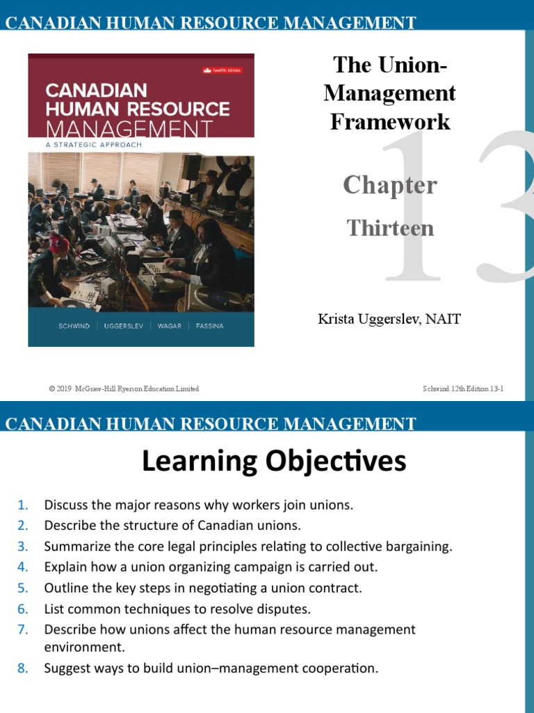 The Union-Management Framework: Thirteen | PDF | Trade Union | Employment