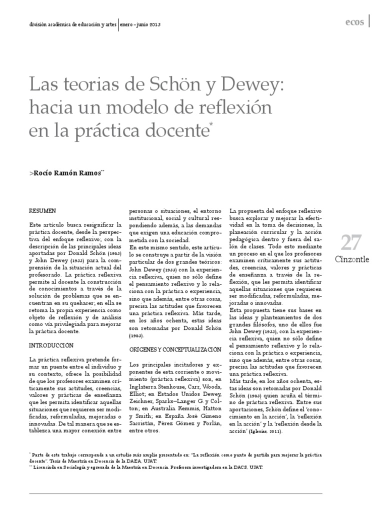 1 Modelo Reflexivo Dewey | PDF | John Dewey | Maestros