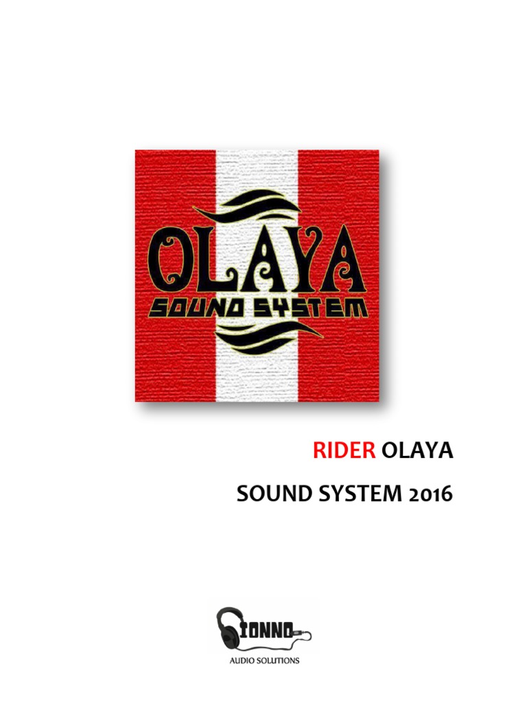 Olaya Sound System - Rider | PDF | Sonido | Acústica