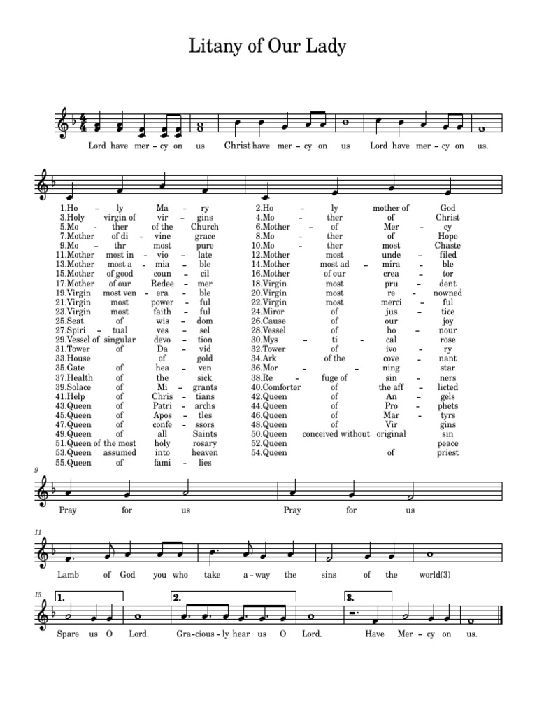 A Litany to Mary: A Devotional Prayer Honoring the Blessed Virgin Mary ...