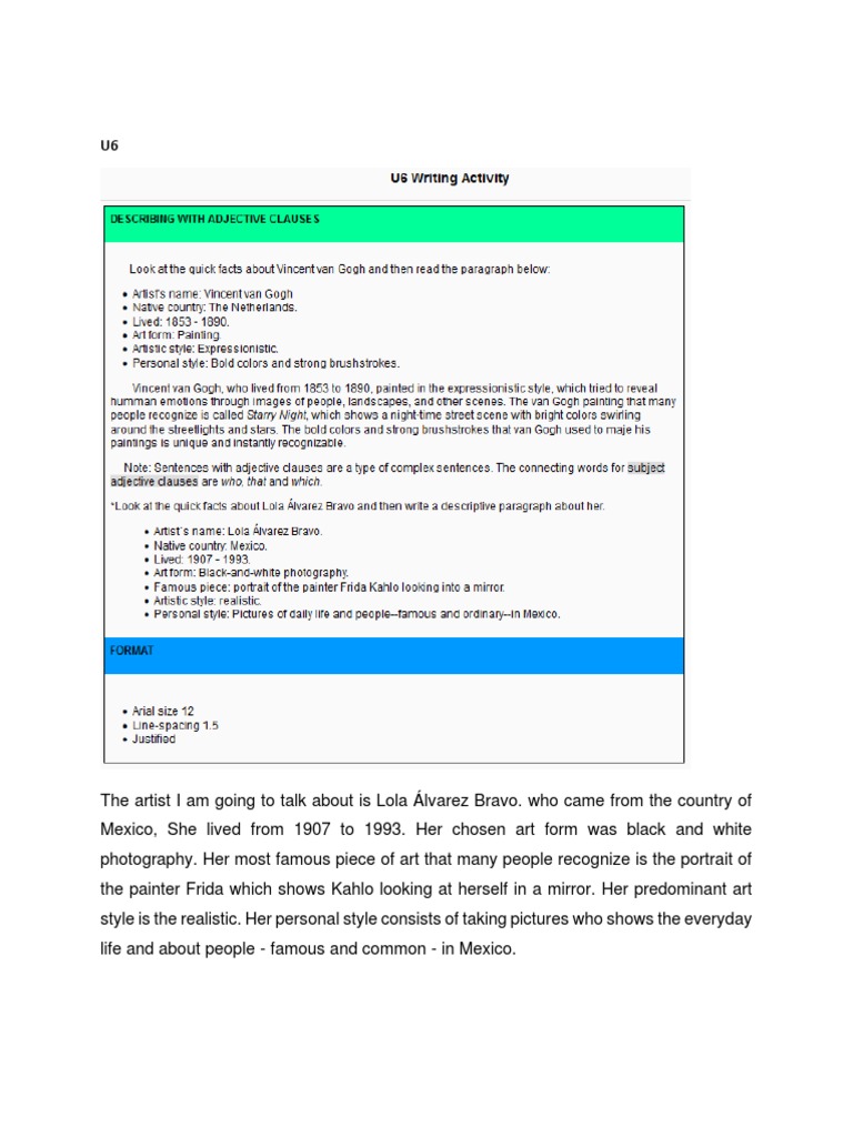 U6 Writing Activity | PDF | Classics