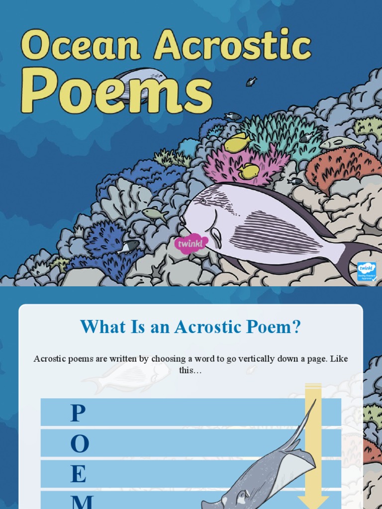 Ocean Acrostic Poem Powerpoint | PDF | Sharks