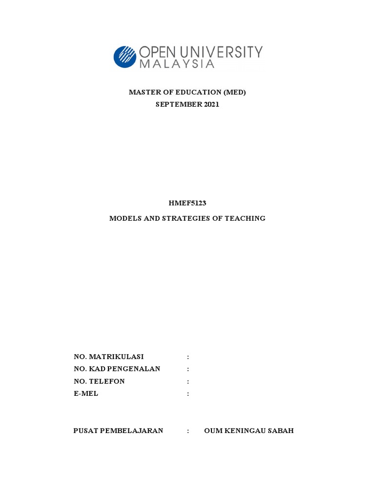 Oum Assignment Template - BM | PDF